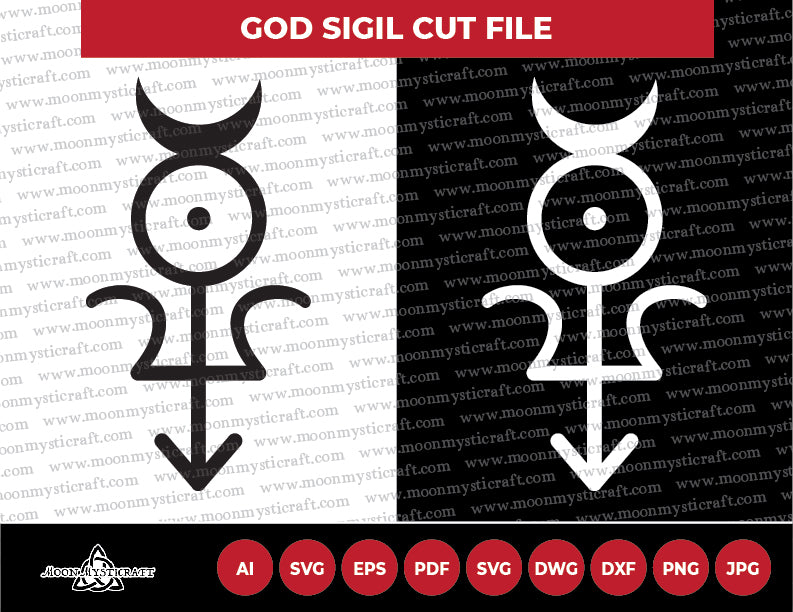Moon Mysticraft | God Sigil Digital Clipart